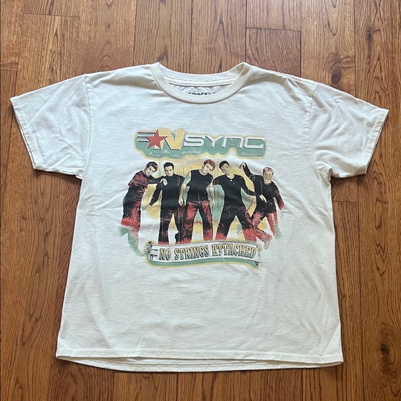 *NSYNC | Shirts & Tops | Vintage White Graphic Nsync Kids Tshirt | Poshmark